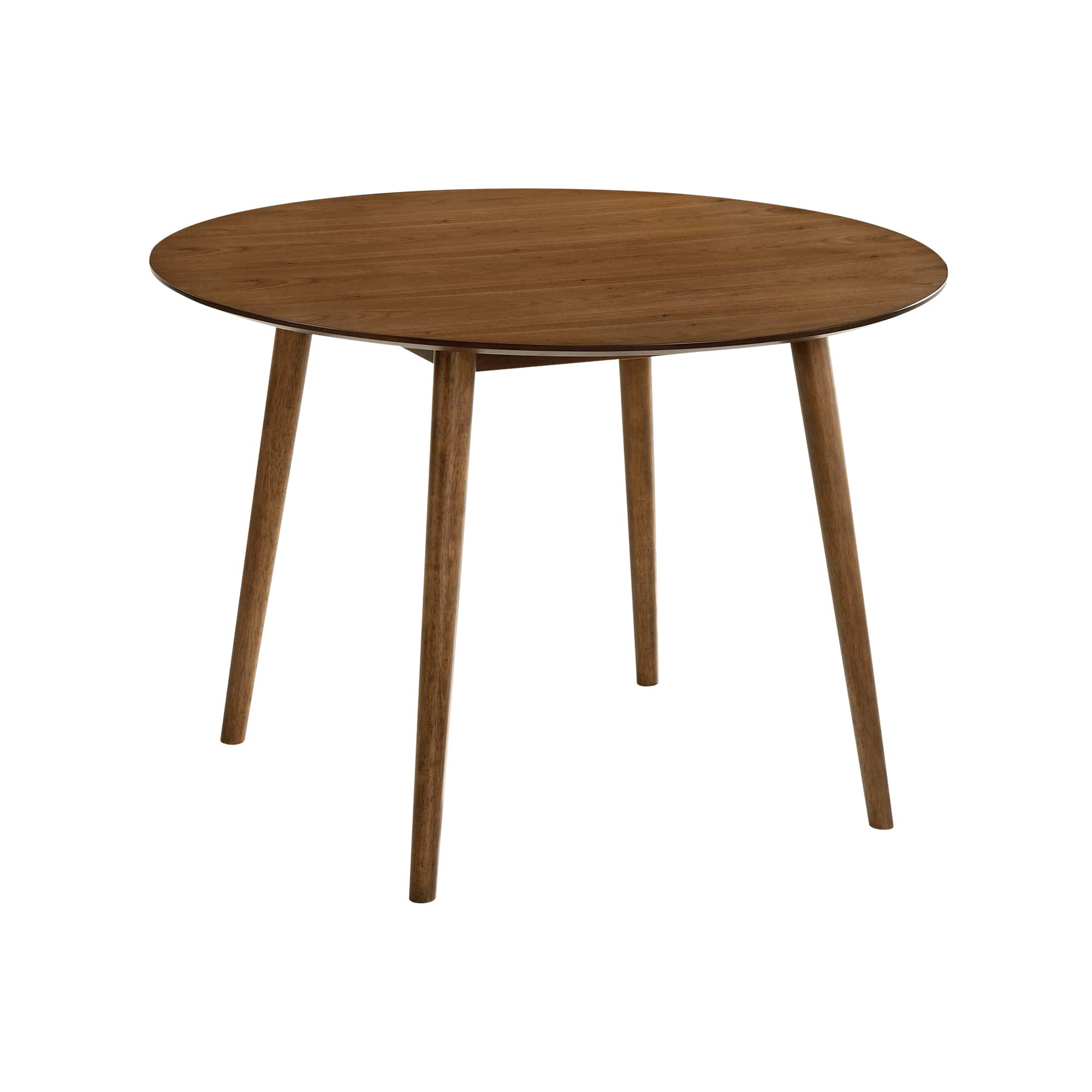 Arcadia and Azalea 42" Round Charcoal & Walnut Wood 5 Piece Dining Set ...