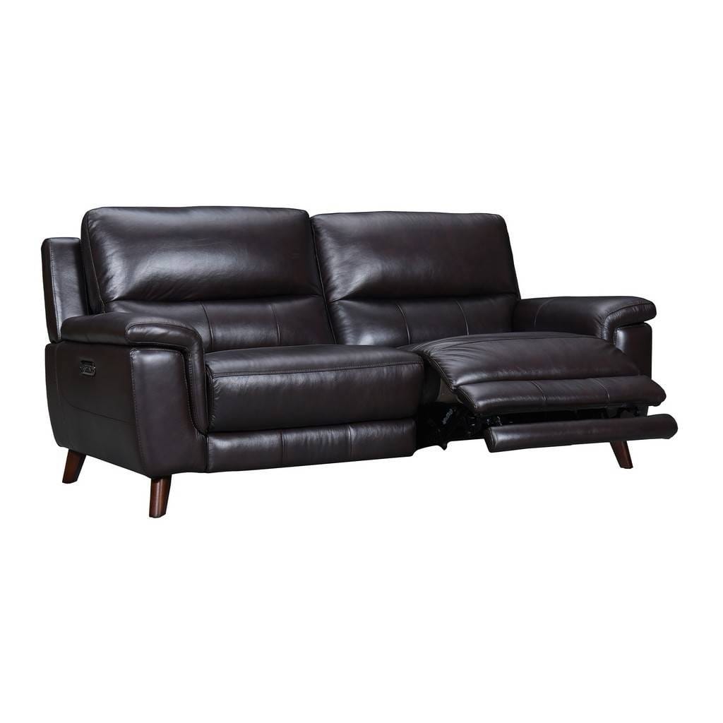 Lizette Leather Power Recliner 3 Piece Living Room Set w/USB - Brown at ...