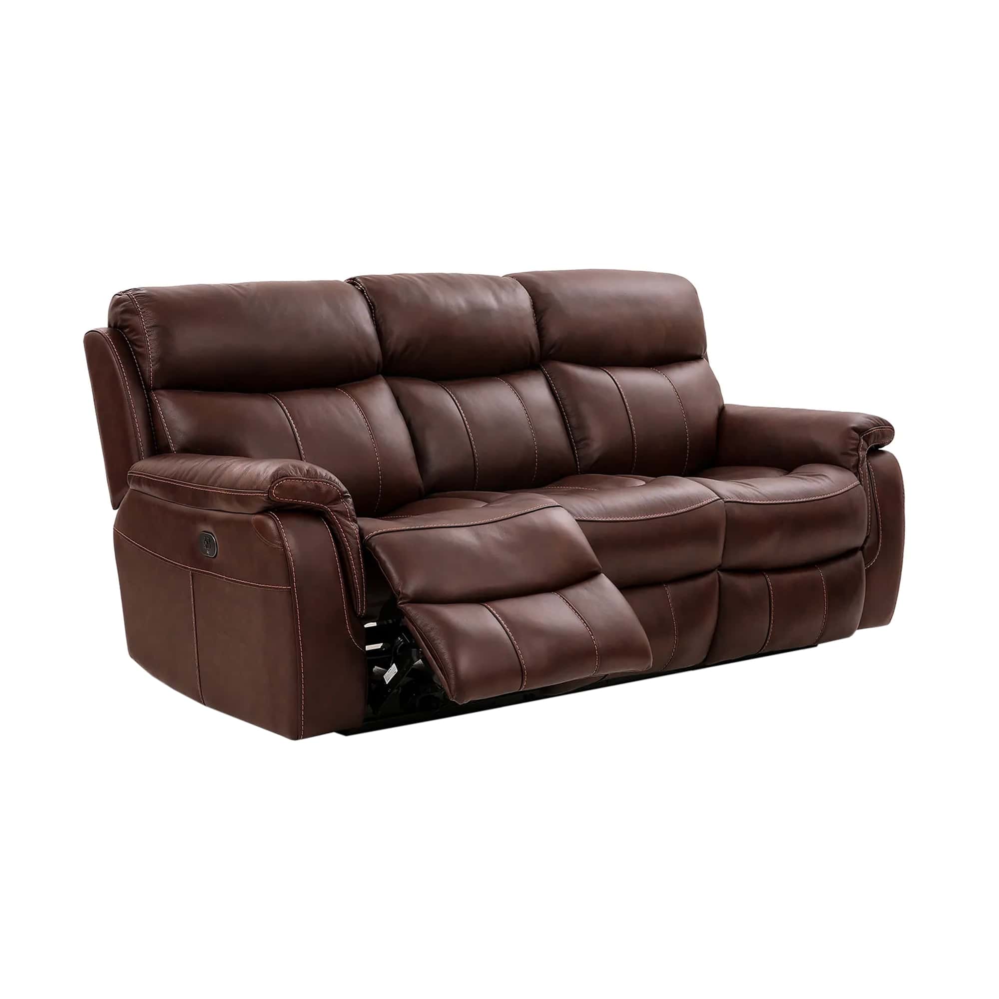 Montague Dual Power Reclining 2 Piece Sofa & Recliner Set in Genuine ...