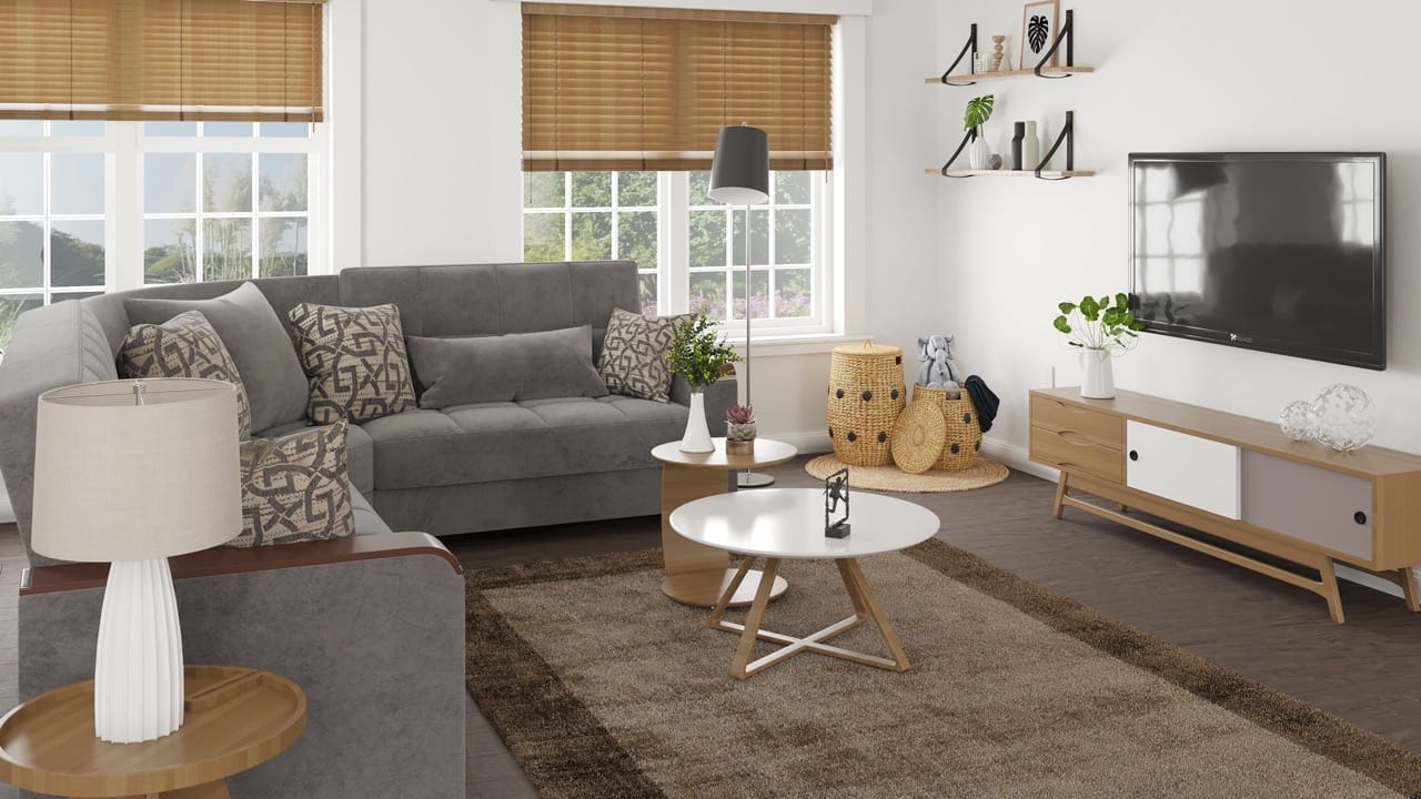Armada X Sectional (S+L+W) 301 Microfiber Gray at Futonland