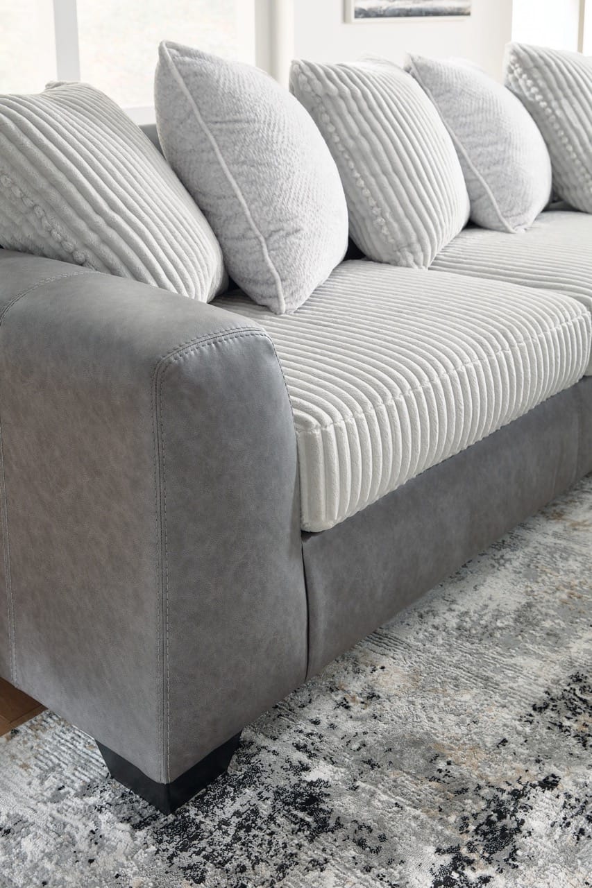 Clairette - Alloy 2 Piece Sectional Sofa w/RAF Chaise at Futonland