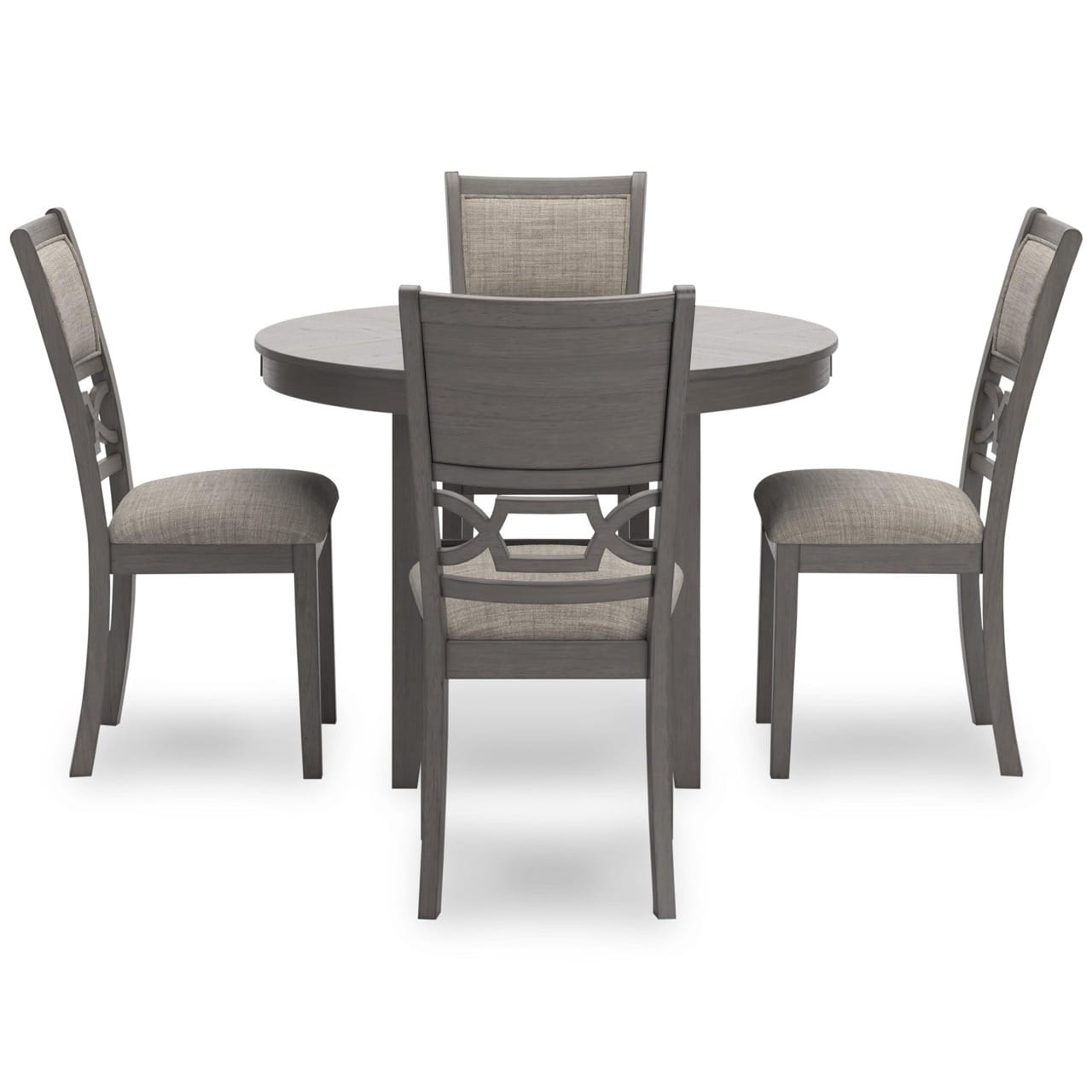 Wrenning Gray Dining Table & 4 Dining Chairs at Futonland