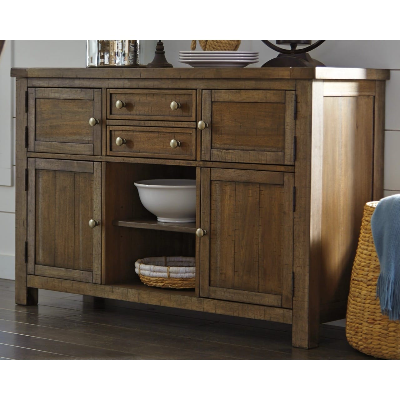 Moriville Dining Server - Grayish Brown at Futonland