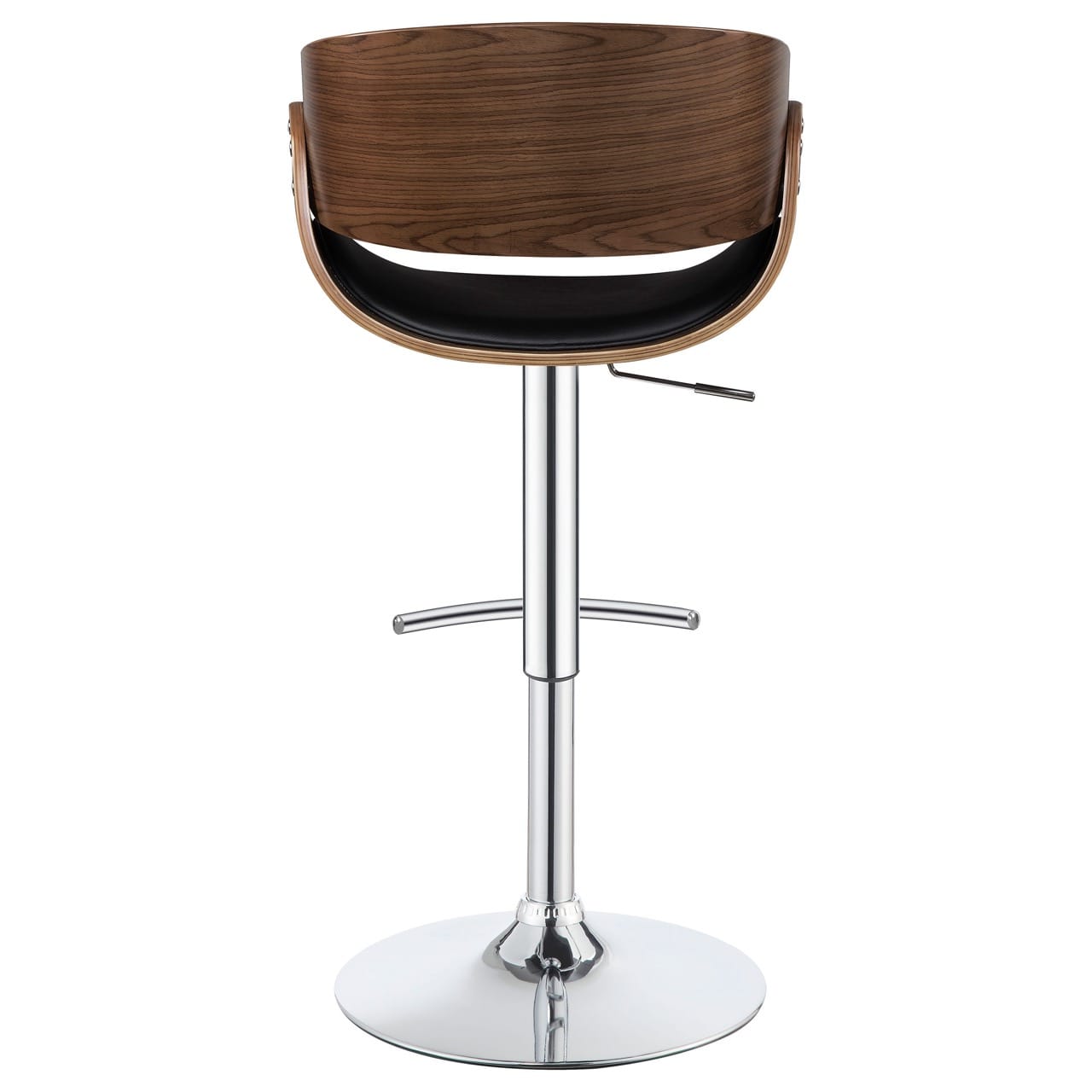 Dana Adjustable Bar Stool Black and Chrome at Futonland