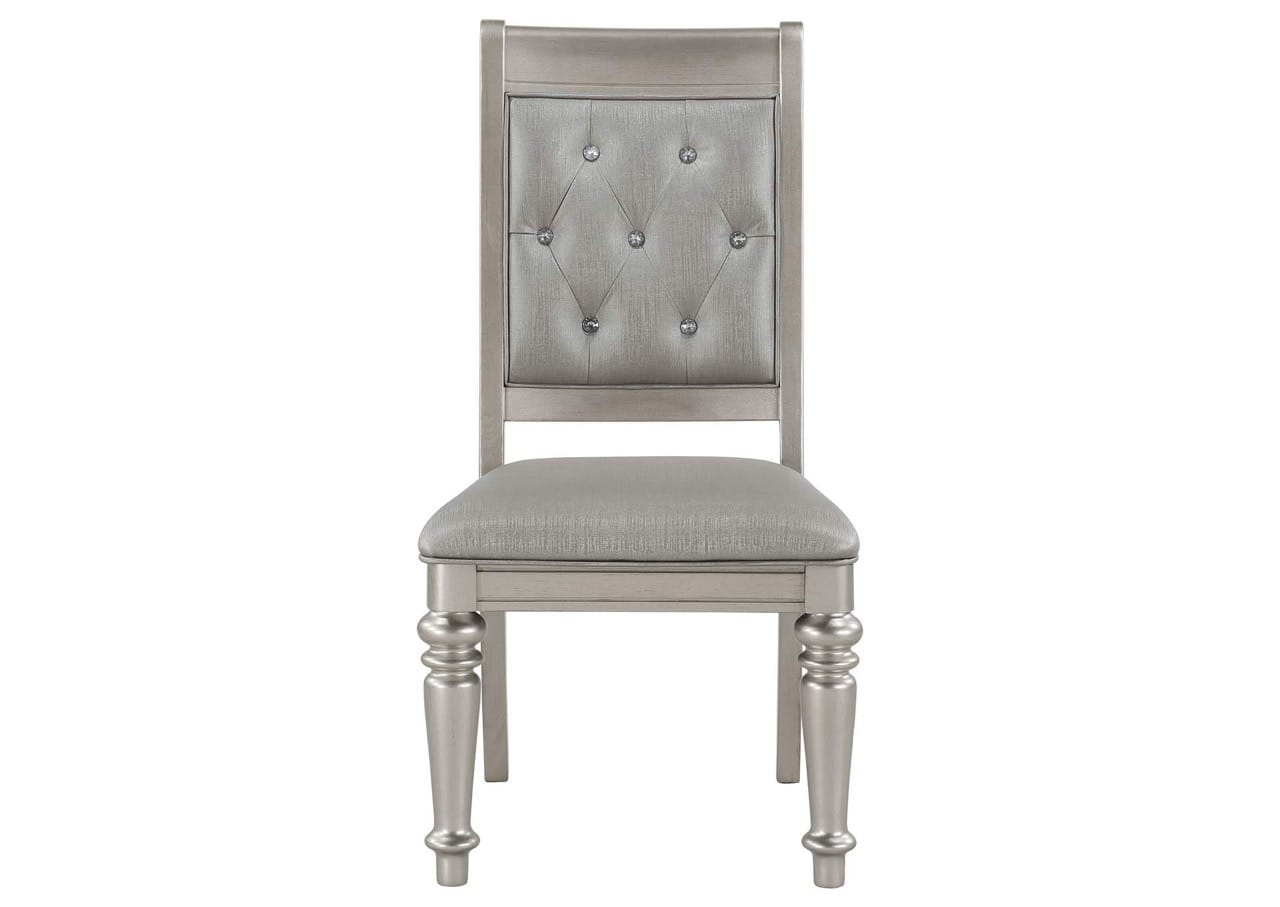 Bling Game Open Back Side Chairs Metallic (Set of 2) at Futonland