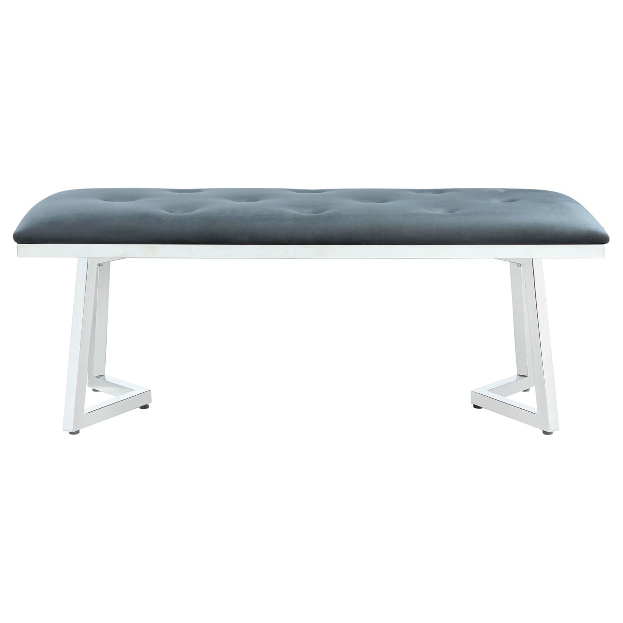 Beaufort Upholstered Tufted Bench Dark Grey at Futonland