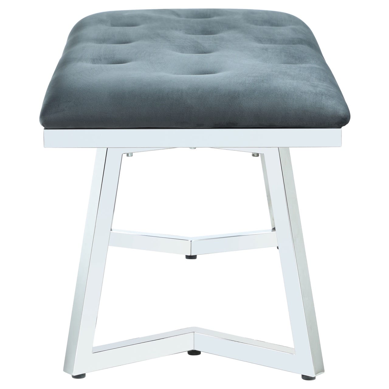 Beaufort Upholstered Tufted Bench Dark Grey at Futonland