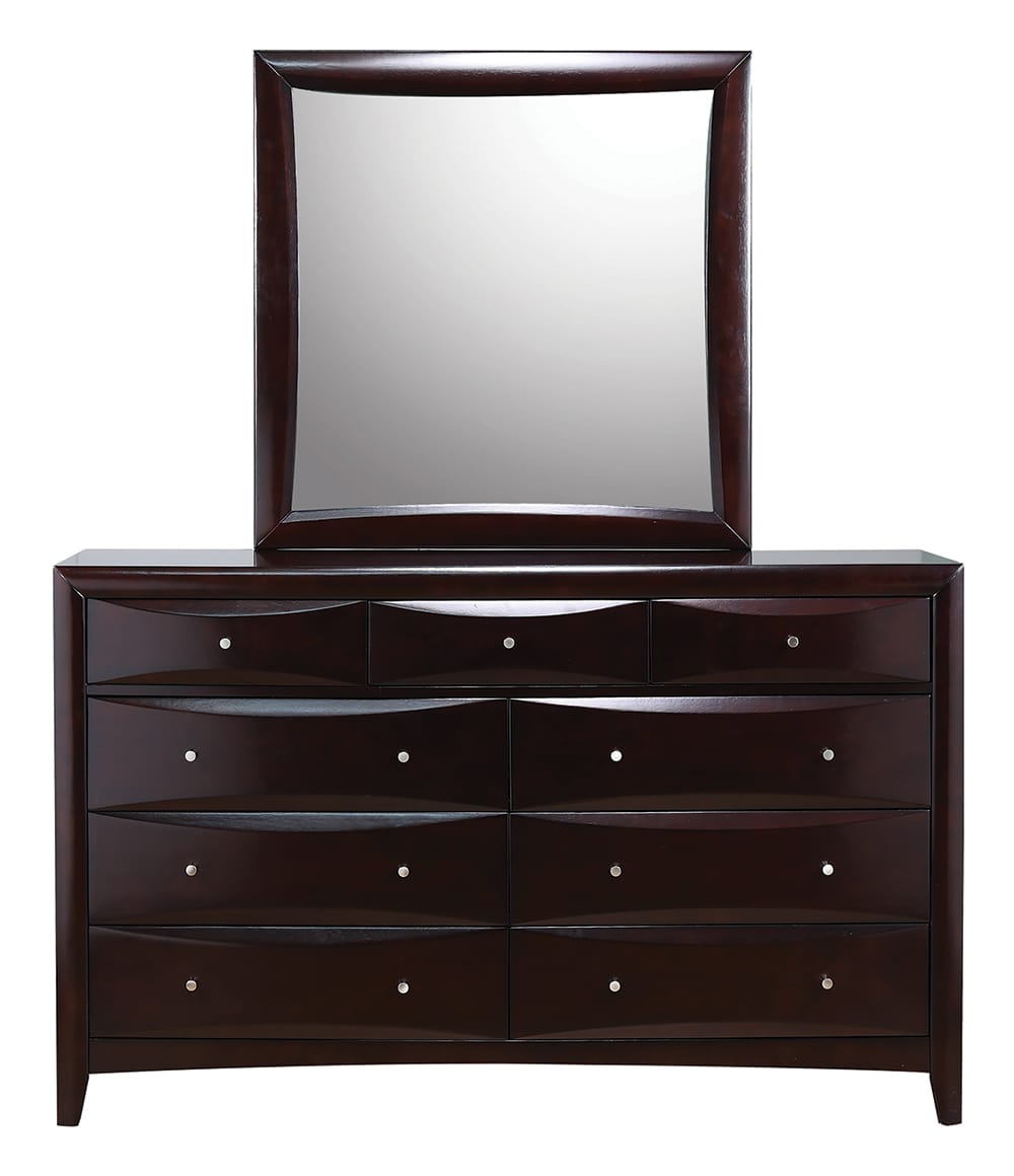 Phoenix Bedroom Set - Deep Cappuccino at Futonland