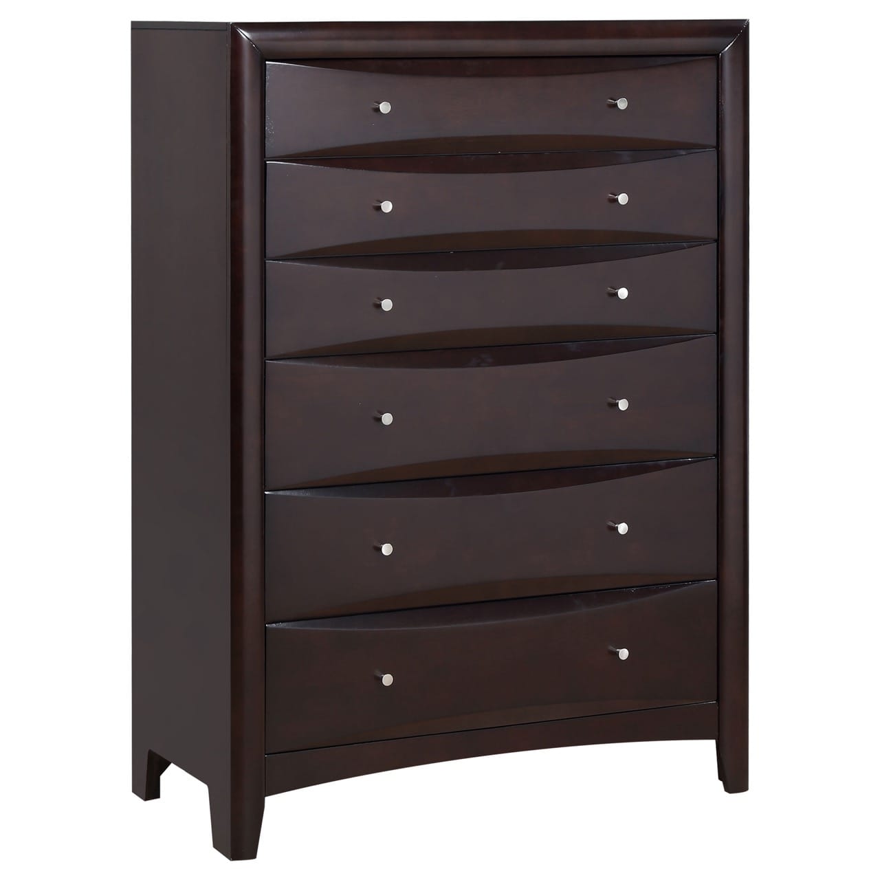 Phoenix 5-piece Queen Bedroom Set w/Bookcase Headboard Deep Cappuccino ...