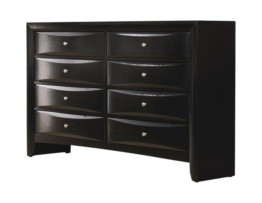 Briana Platform Storage Bedroom Set - Black at Futonland