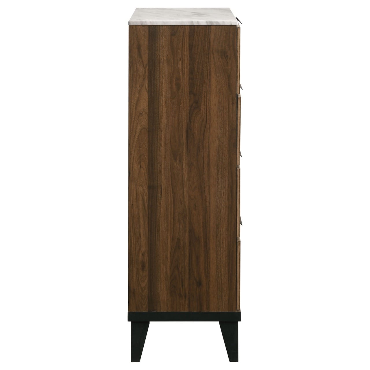 Mays 4-drawer Chest Walnut Brown w/Faux Marble Top at Futonland