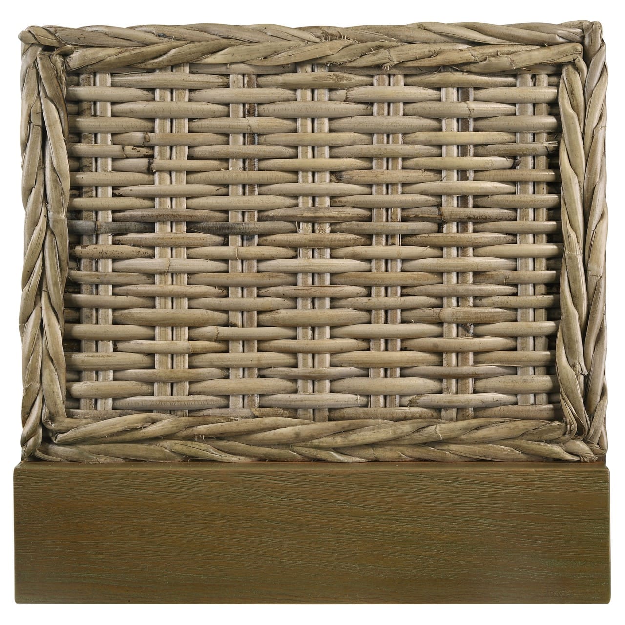 Zyla Woven Rattan California King Panel Bed Kubu Grey at Futonland