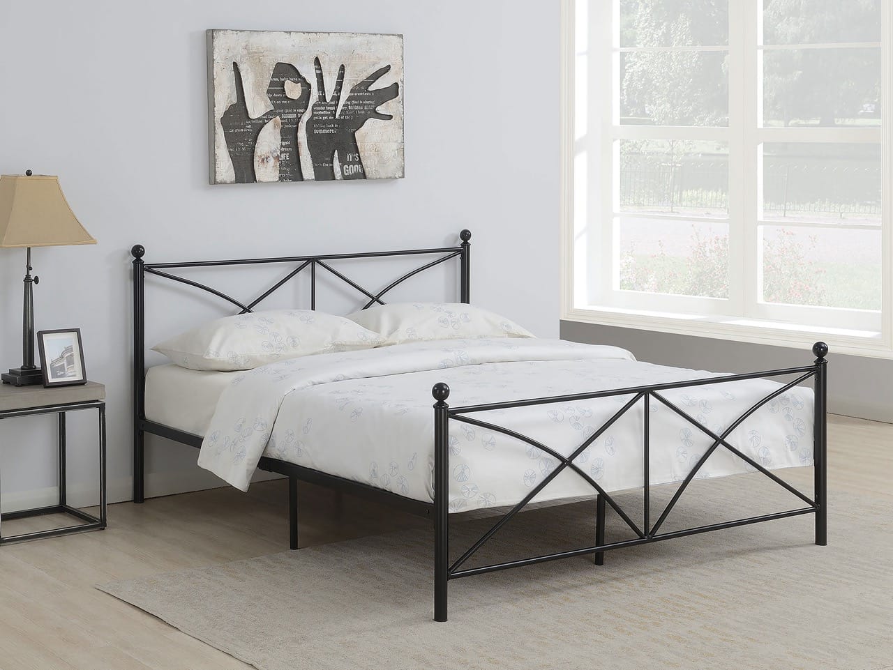Hart Twin Platform Bed Black at Futonland