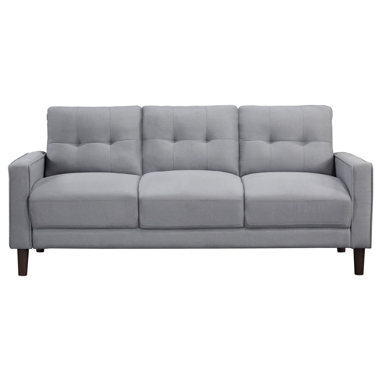 Bowen Upholstered Track Arms Tufted Sofa Grey at Futonland