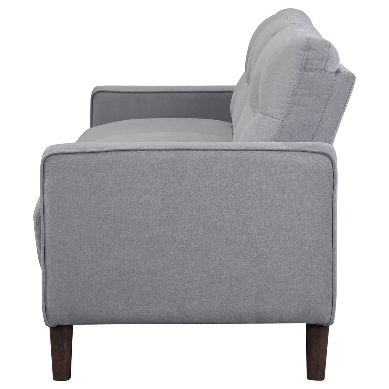 Bowen Upholstered Track Arms Tufted Sofa Grey at Futonland