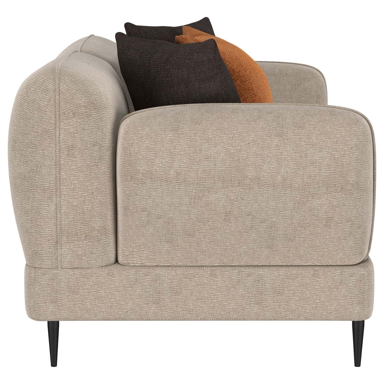 Jade 2-piece Chenille Upholstered Sofa Set Latte at Futonland