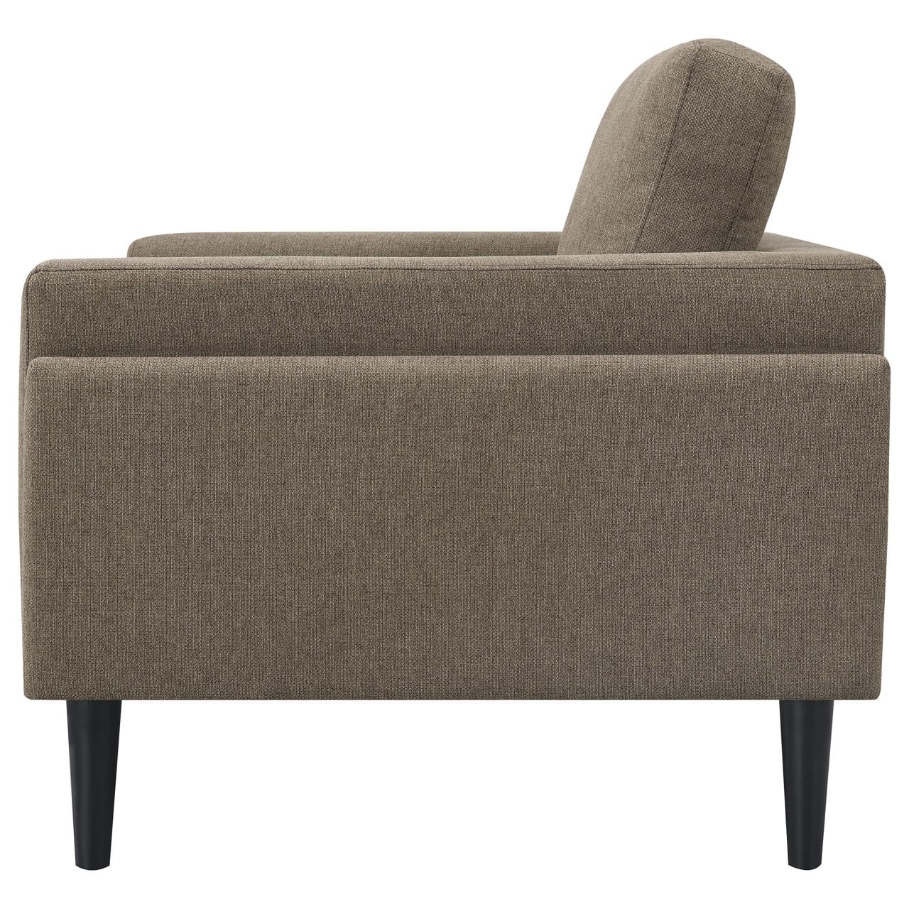 Rilynn Upholstered Track Arms Chair Brown at Futonland