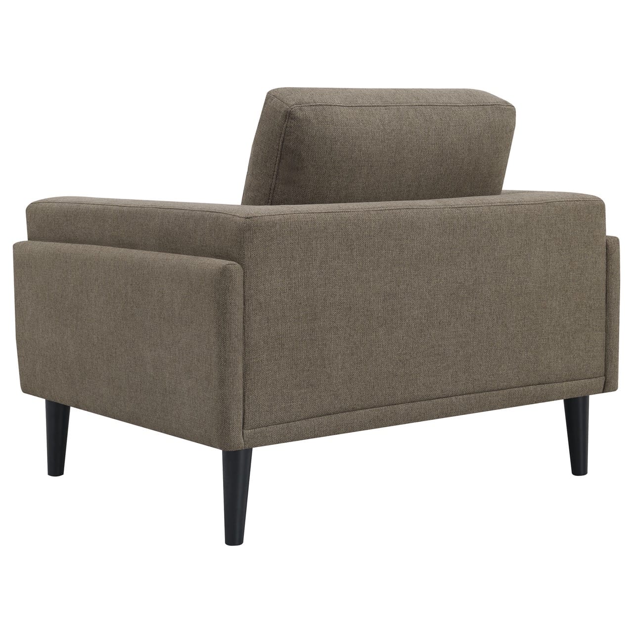 Rilynn Upholstered Track Arms Chair Brown at Futonland