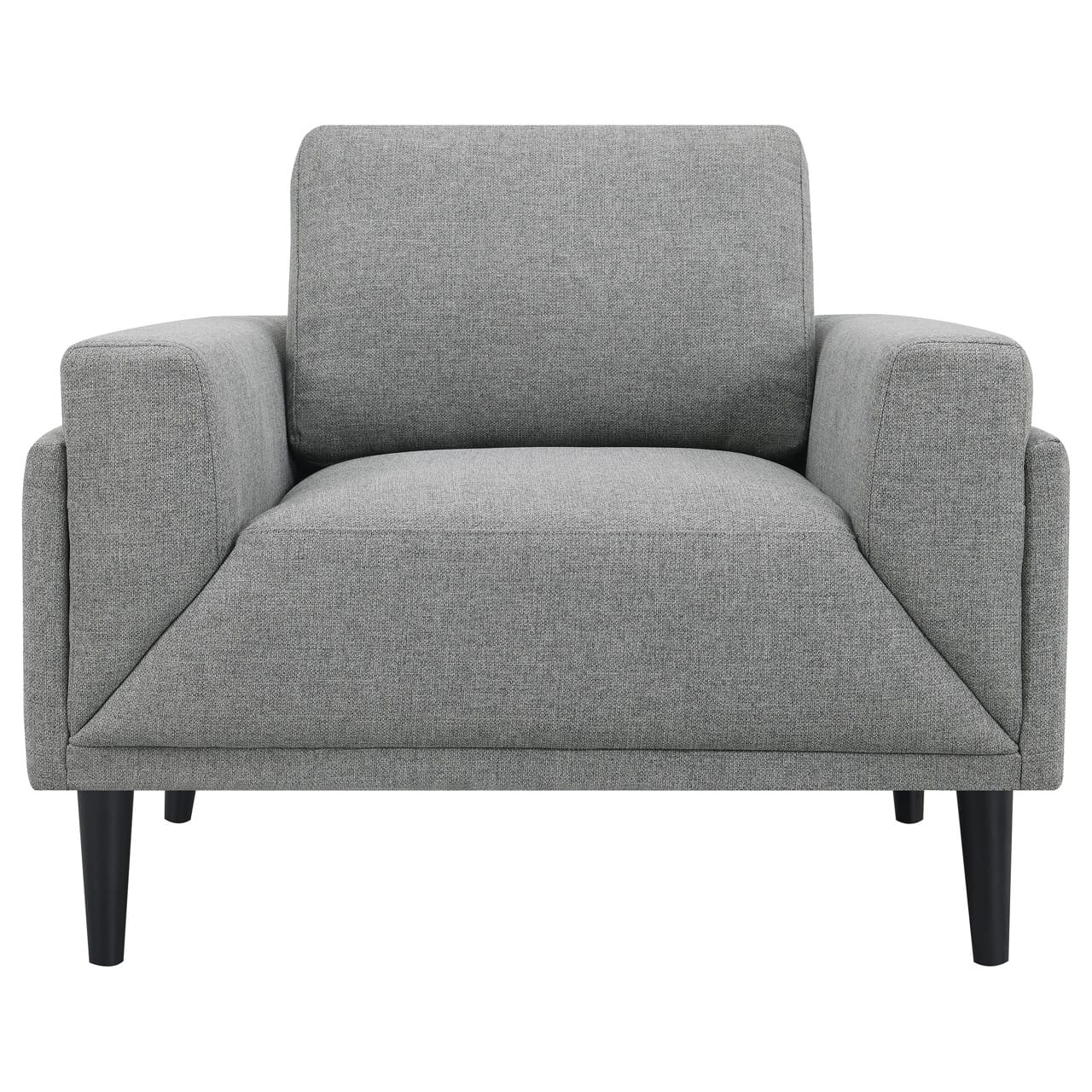 Rilynn Upholstered Track Arms Chair Grey at Futonland