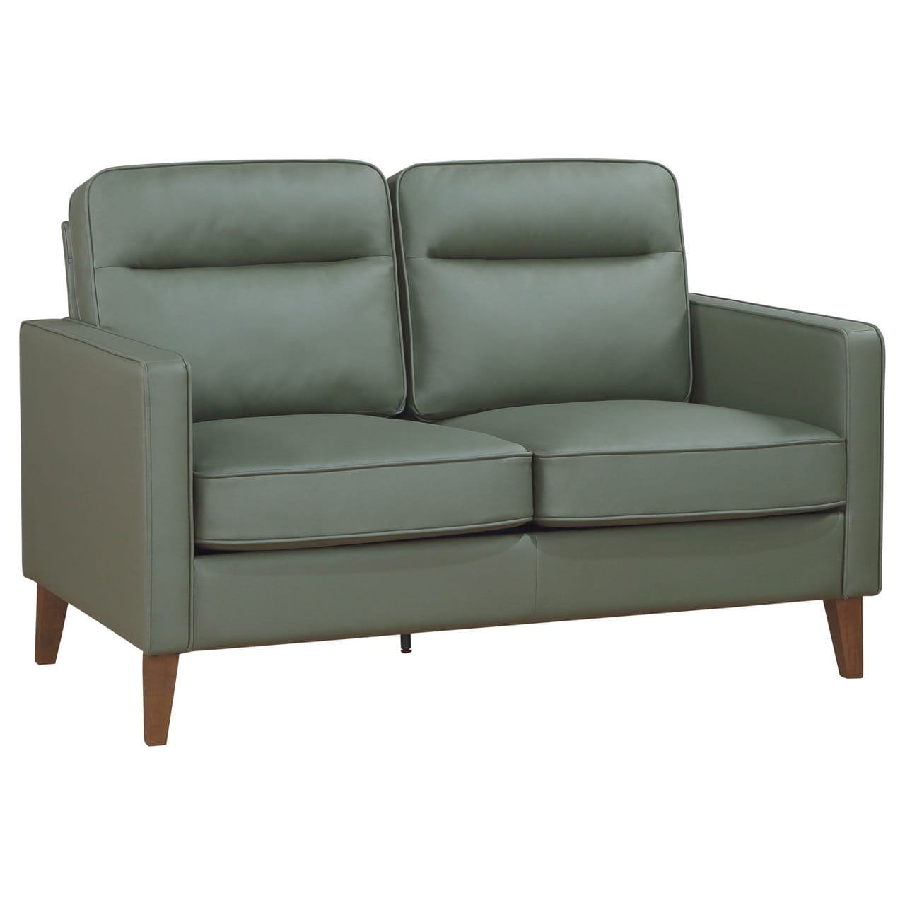 Jonah 2-piece Upholstered Track Arm Sofa Set Green at Futonland
