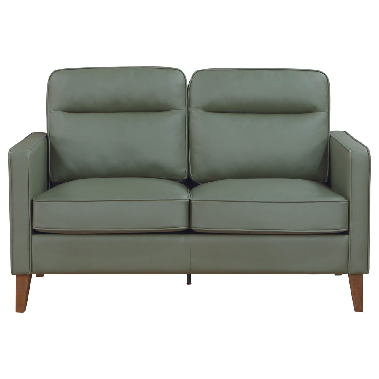 Jonah 2-piece Upholstered Track Arm Sofa Set Green at Futonland
