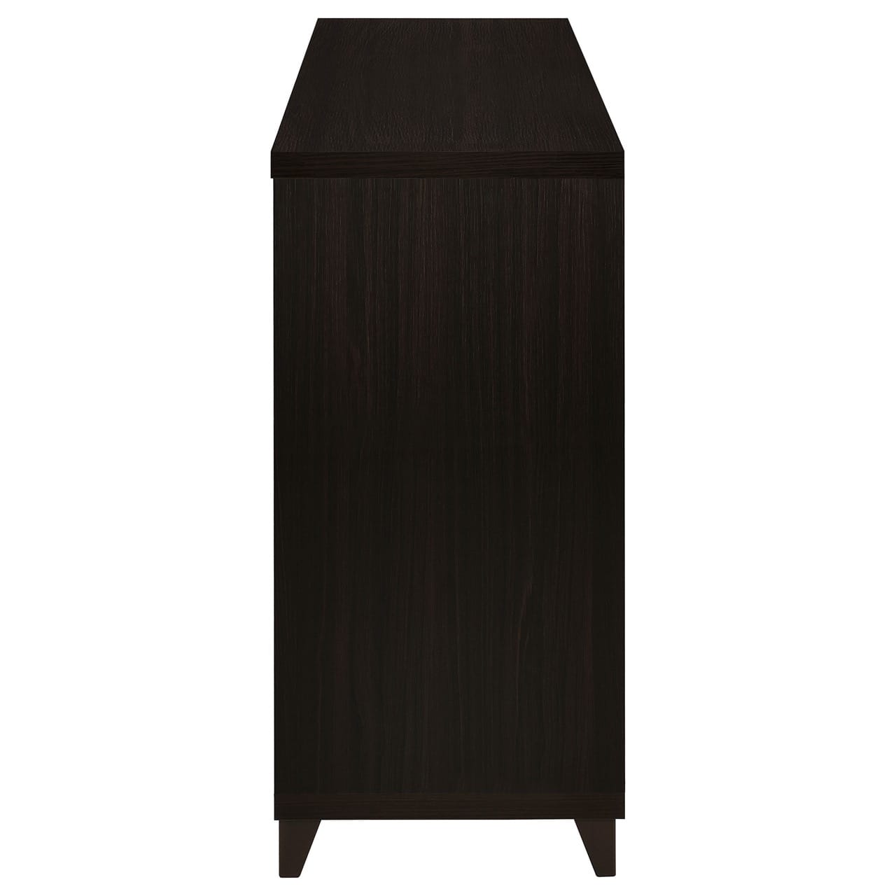 Lewes 2-door TV Stand w/Adjustable Shelves Cappuccino at Futonland