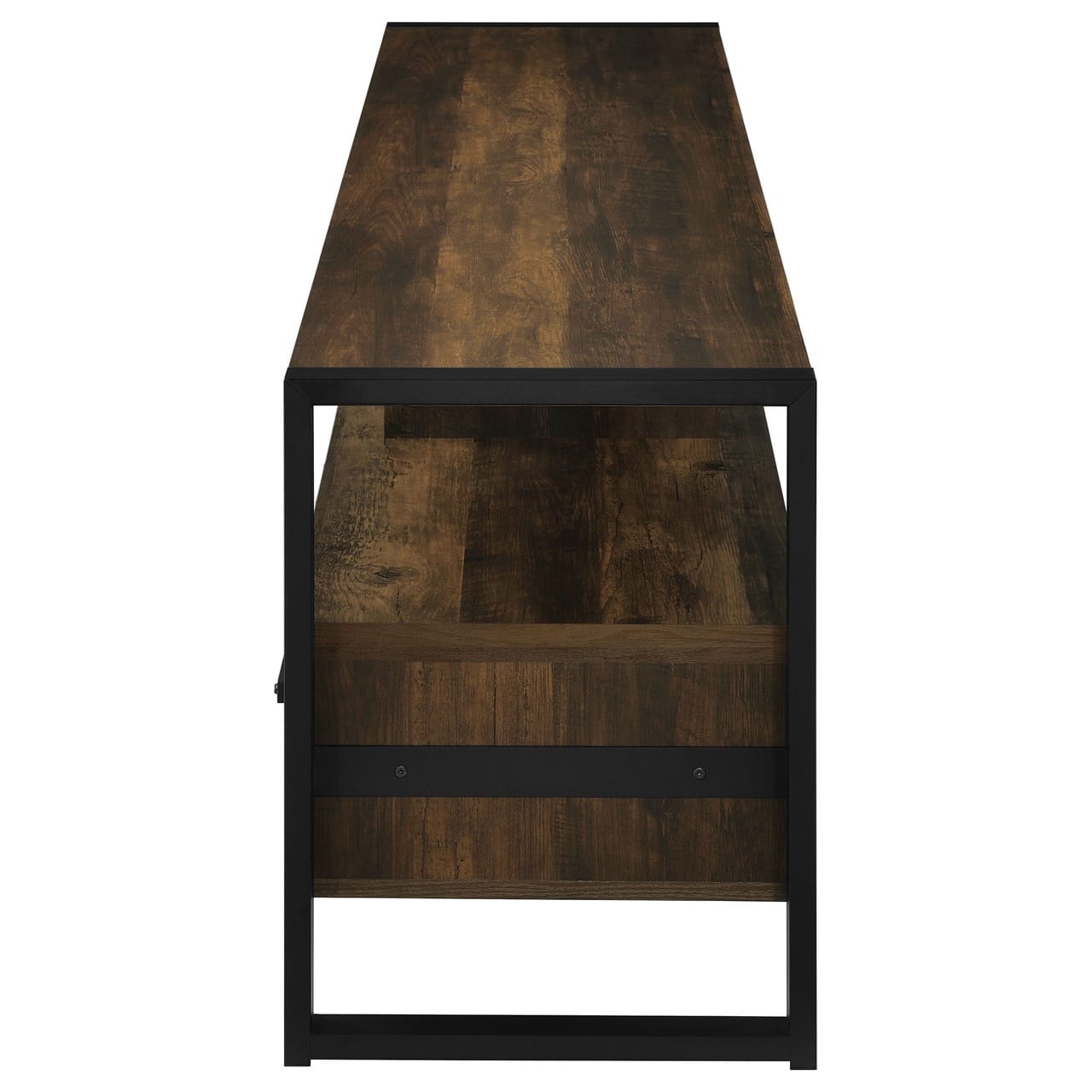 James 3-drawer Composite Wood 60" TV Stand Dark Pine at Futonland