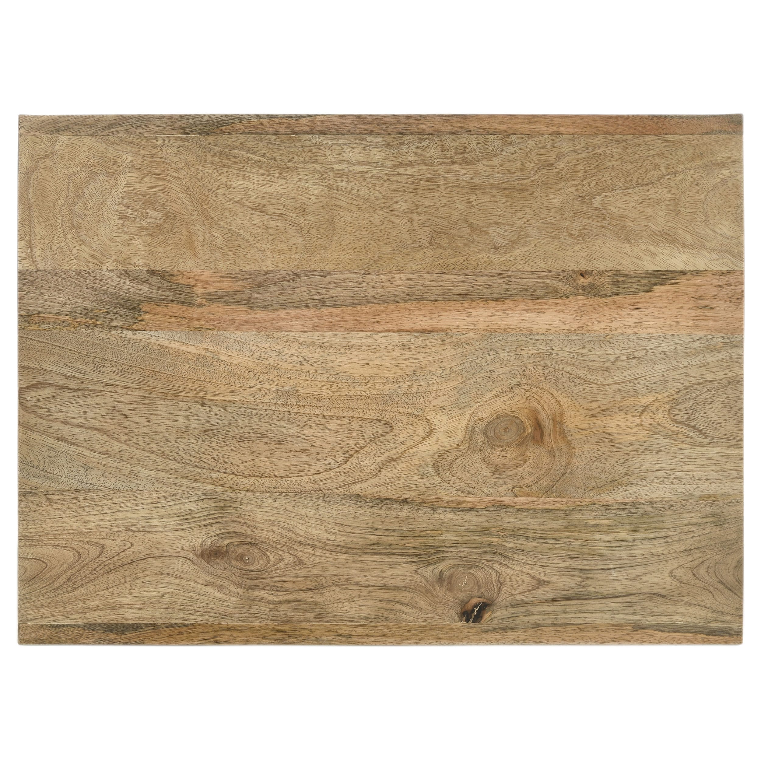 Benton Rectangular Solid Wood End Table Natural at Futonland