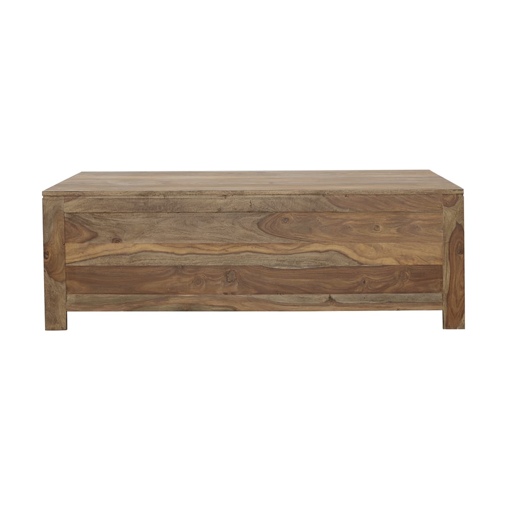Esther 6-drawer Storage Coffee Table Natural Sheesham at Futonland