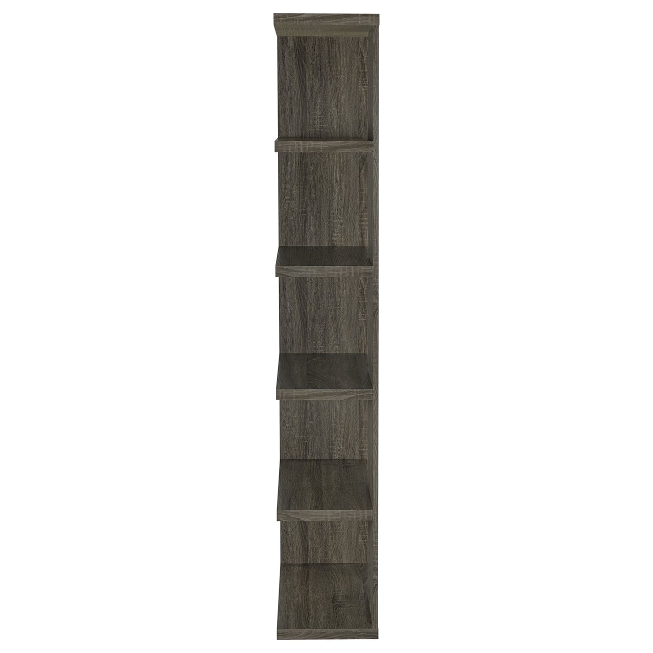 Harrison 5-tier Bookcase Weathered Grey at Futonland