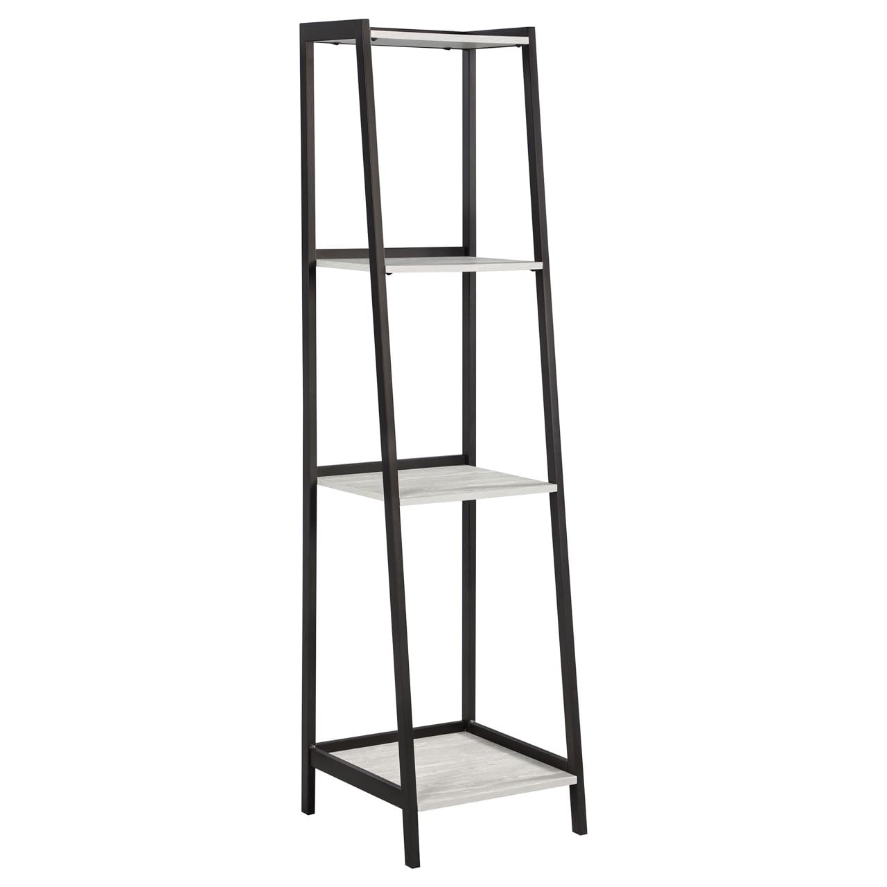 Pinckard 3-piece Ladder Desk Set Grey Stone and Black at Futonland