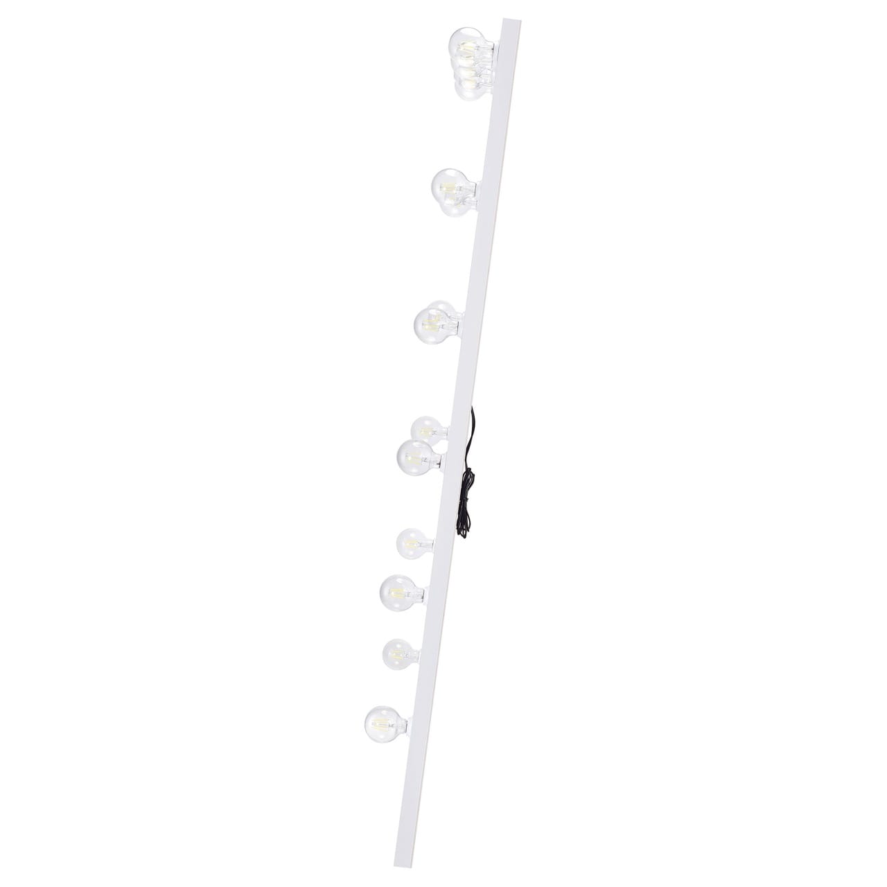 Zayan Full Length Floor Mirror w/Lighting White High Gloss at Futonland