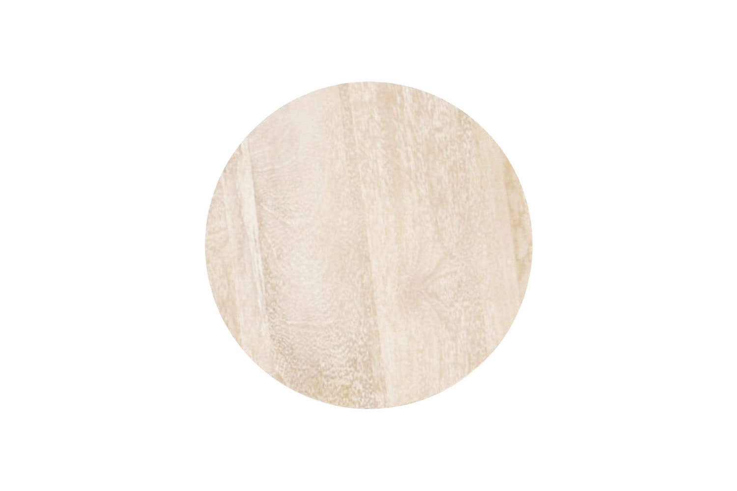 Gaia Round End Table - Natural & Walnut Finish at Futonland