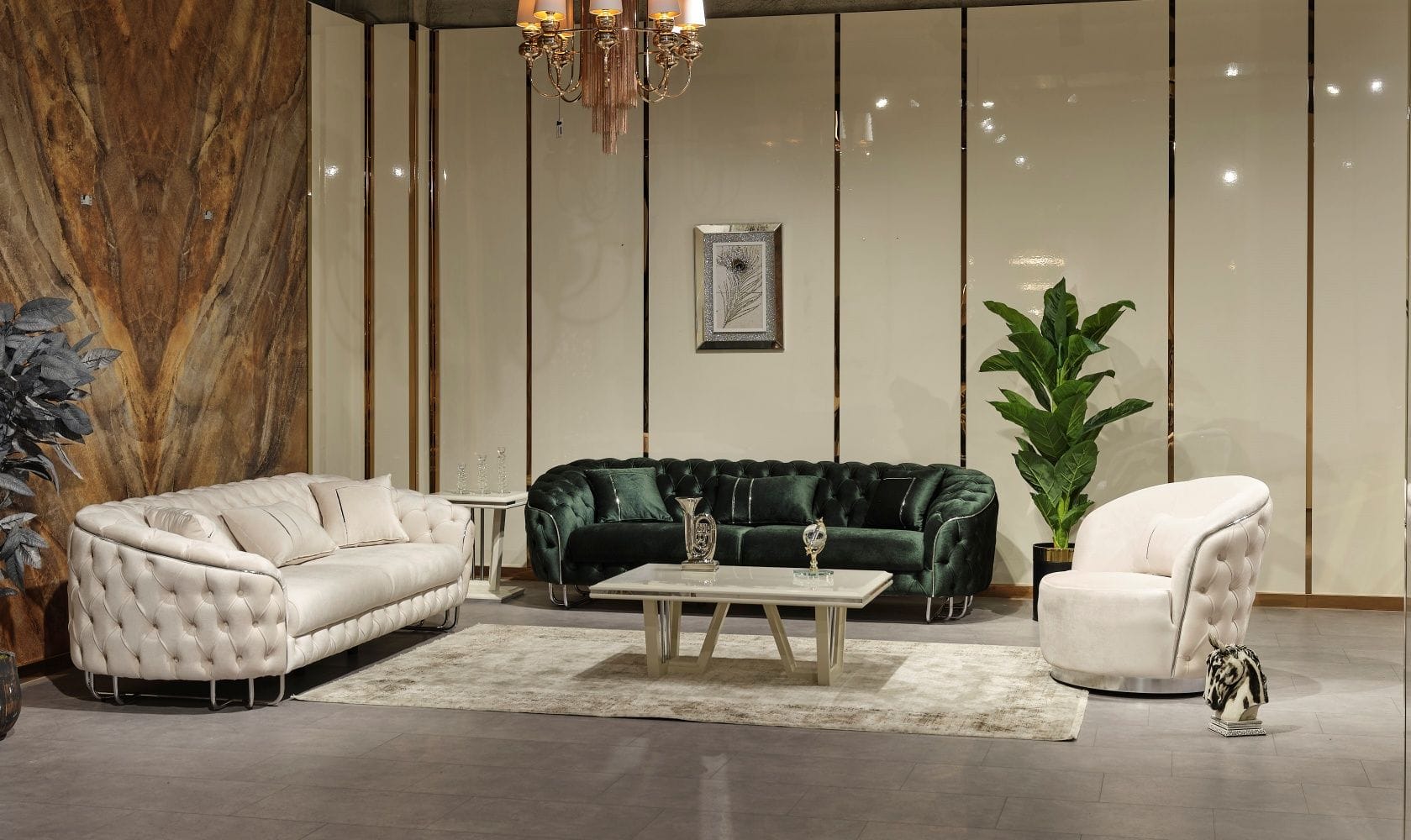 Nova Living Room Armchair, Cream at Futonland