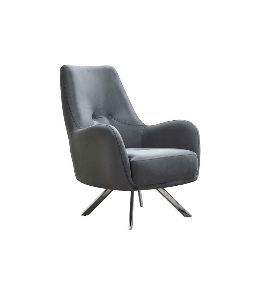Rolex Living Room Armchair, Gray by Furnia Furniture