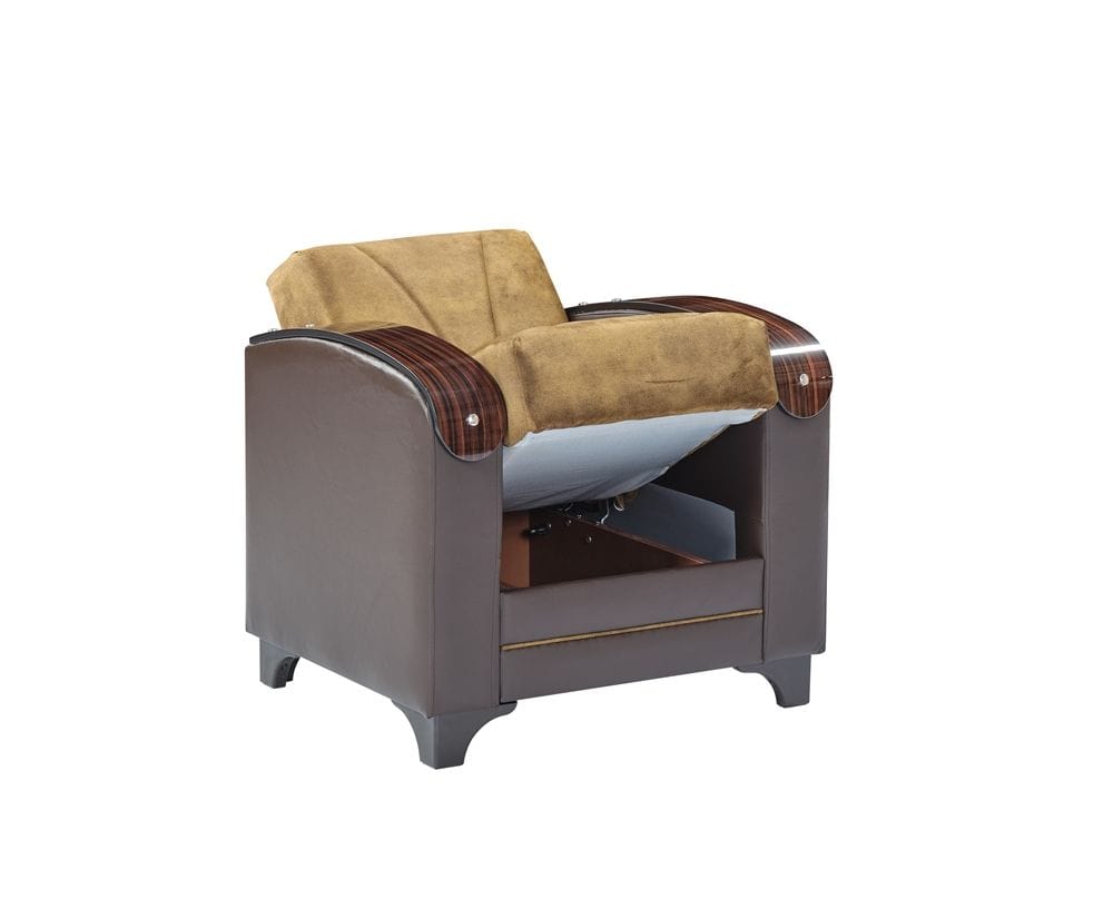 Senem Armchair, Light Brown at Futonland