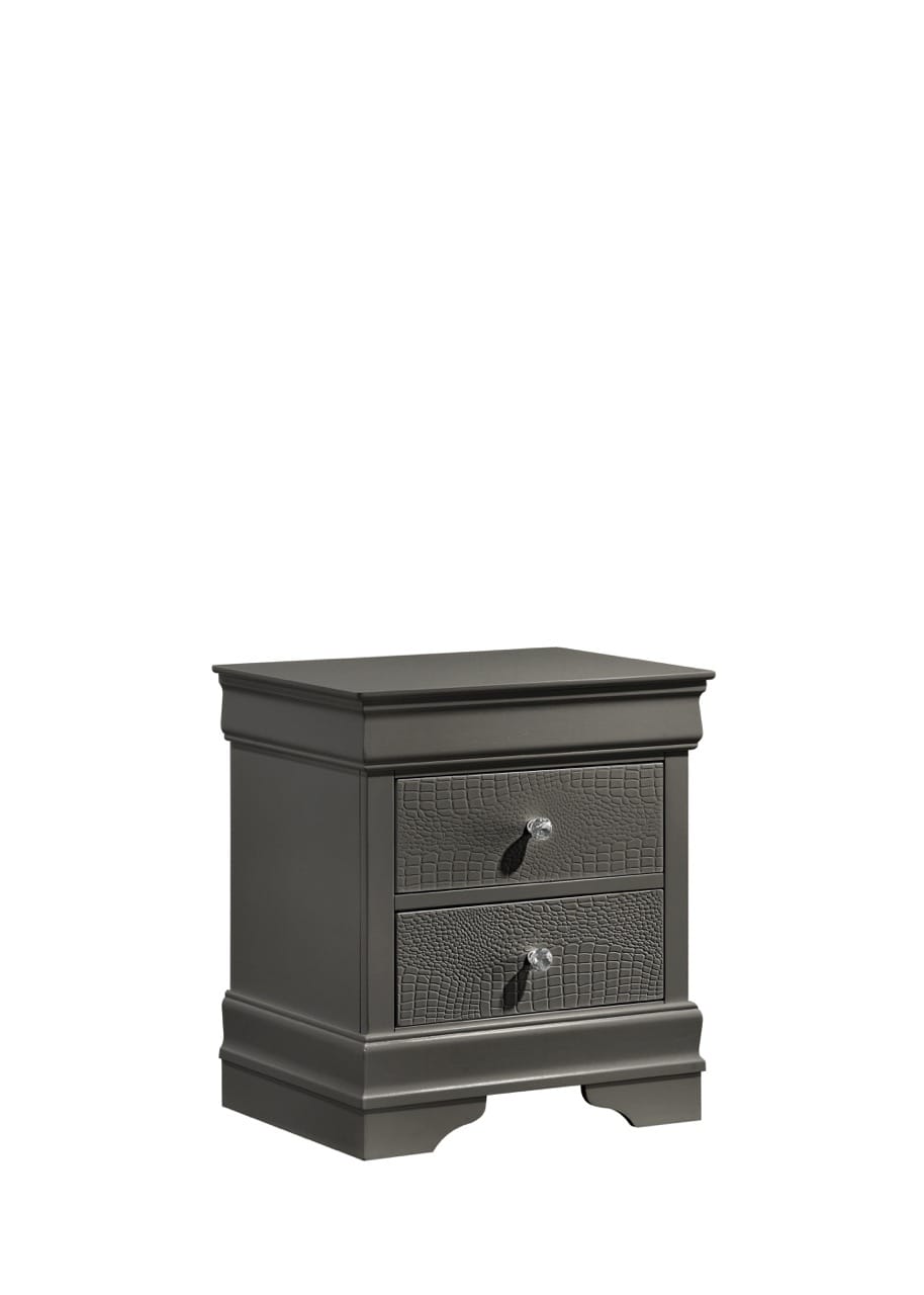 Blaze Gray Wood Upholstered Bedroom Set at Futonland
