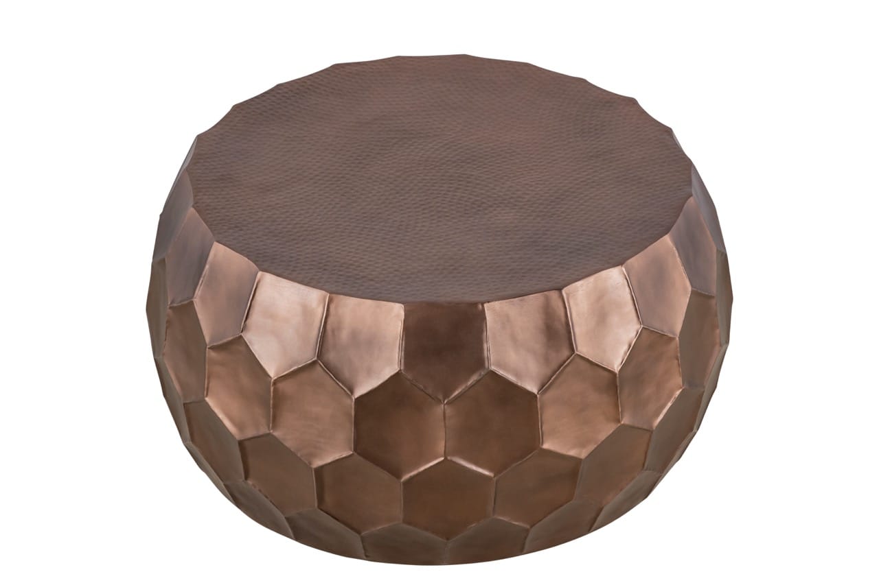 CT-101-45-32 Copper Metal Coffee Table at Futonland