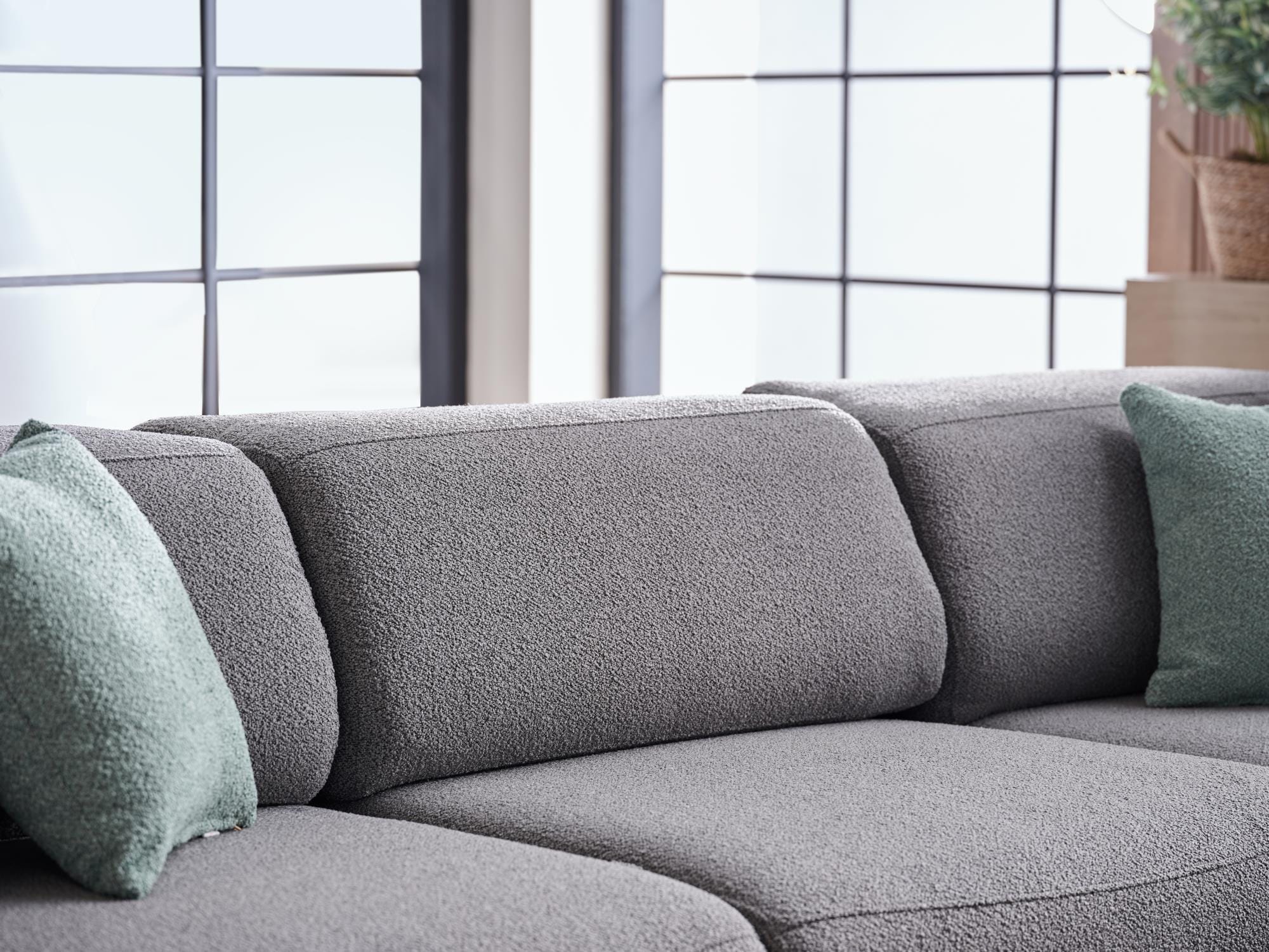 Picasso Oscar Gray 5 Pieces Sectional at Futonland