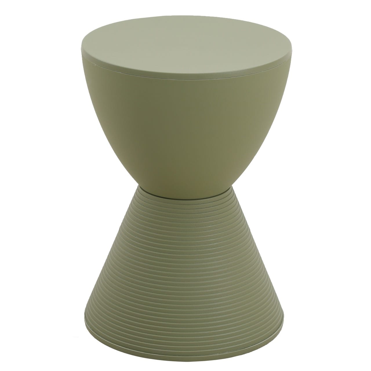 Modern Round Boyd Side Table - Olive Green at Futonland