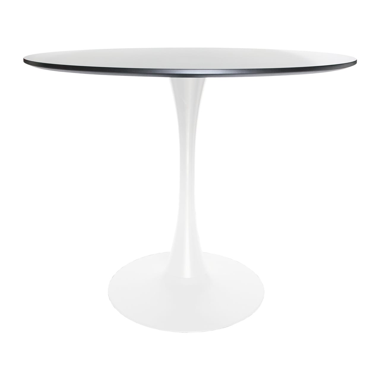 Bristol Mid-Century Modern Round Dining Table w/Wood Top & Iron ...