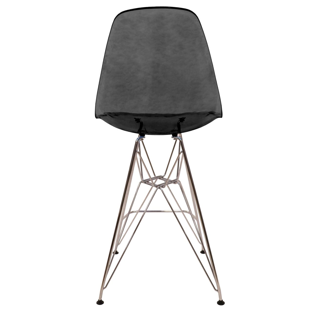 Cresco Modern Acrylic Bar Stool w/Chrome Base & Footrest, Transparent ...