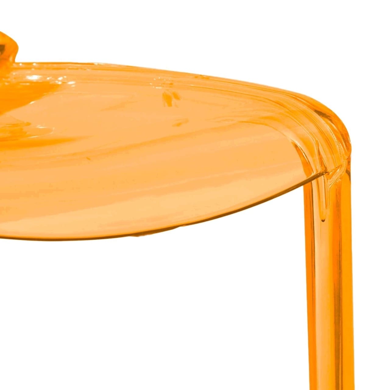 Murray Modern Dining Chair - Transparent Orange (Set of 4) at Futonland
