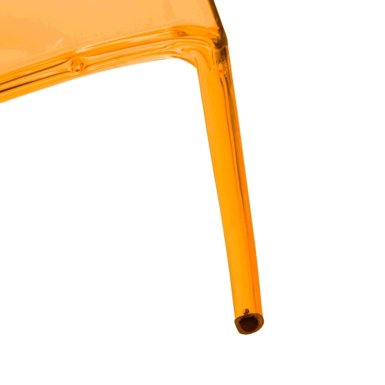 Murray Modern Dining Chair - Transparent Orange (Set of 4) at Futonland