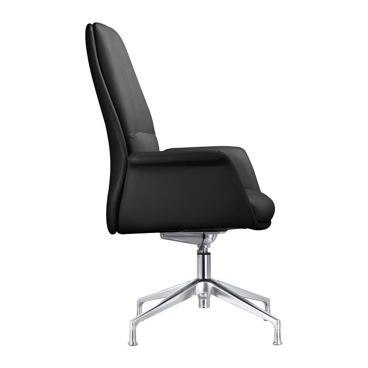 Summit Office Chair in Faux Leather and Aluminum Frame w/Adjustable ...