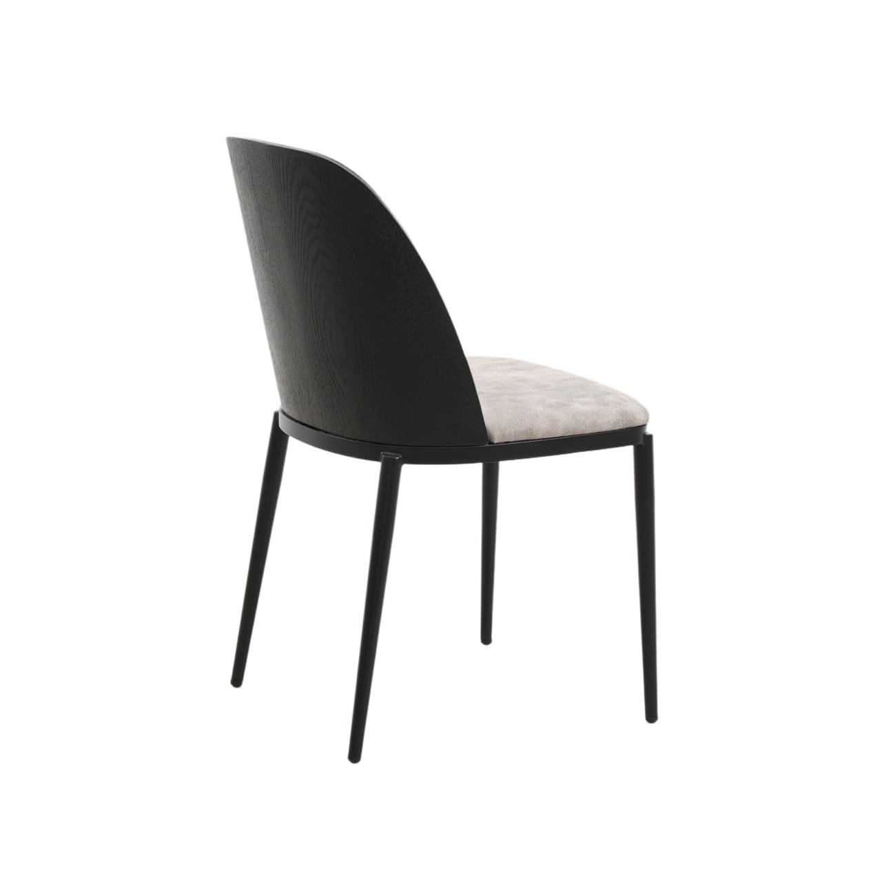 Tule Mid-Century Modern Dining Side Chair w/Sueade Fabric Seat & Steel ...