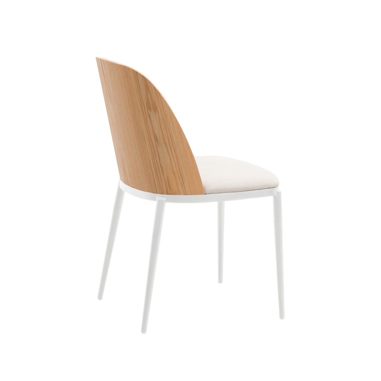 Tule Mid-Century Modern Dining Side Chair w/Velvet Seat & White Powder ...