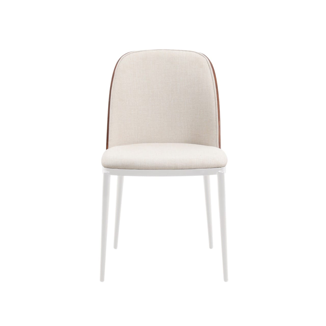 Tule Mid-Century Modern Dining Side Chair w/Velvet Seat & White Powder ...