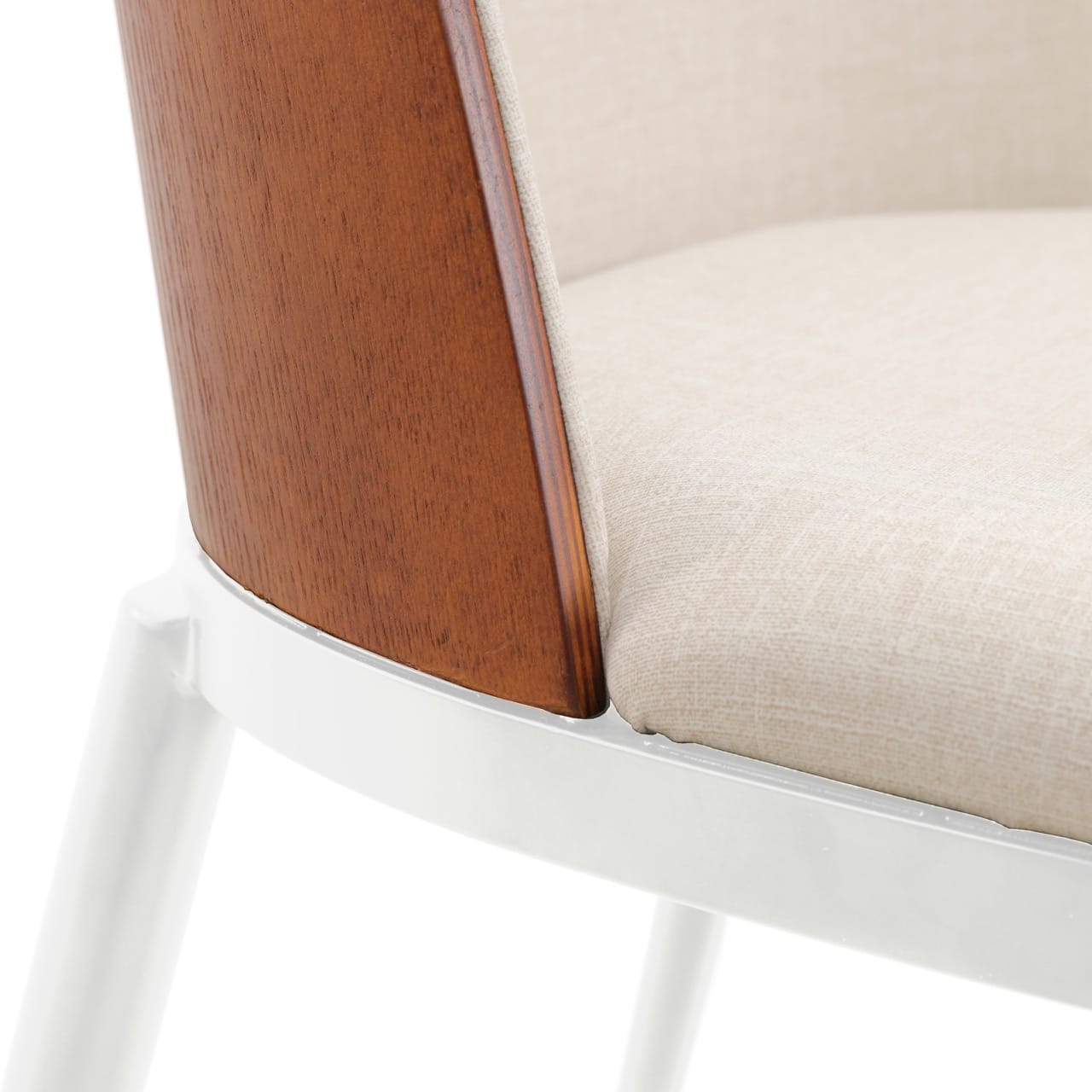 Tule Mid-Century Modern Dining Side Chair w/Velvet Seat & White Powder ...
