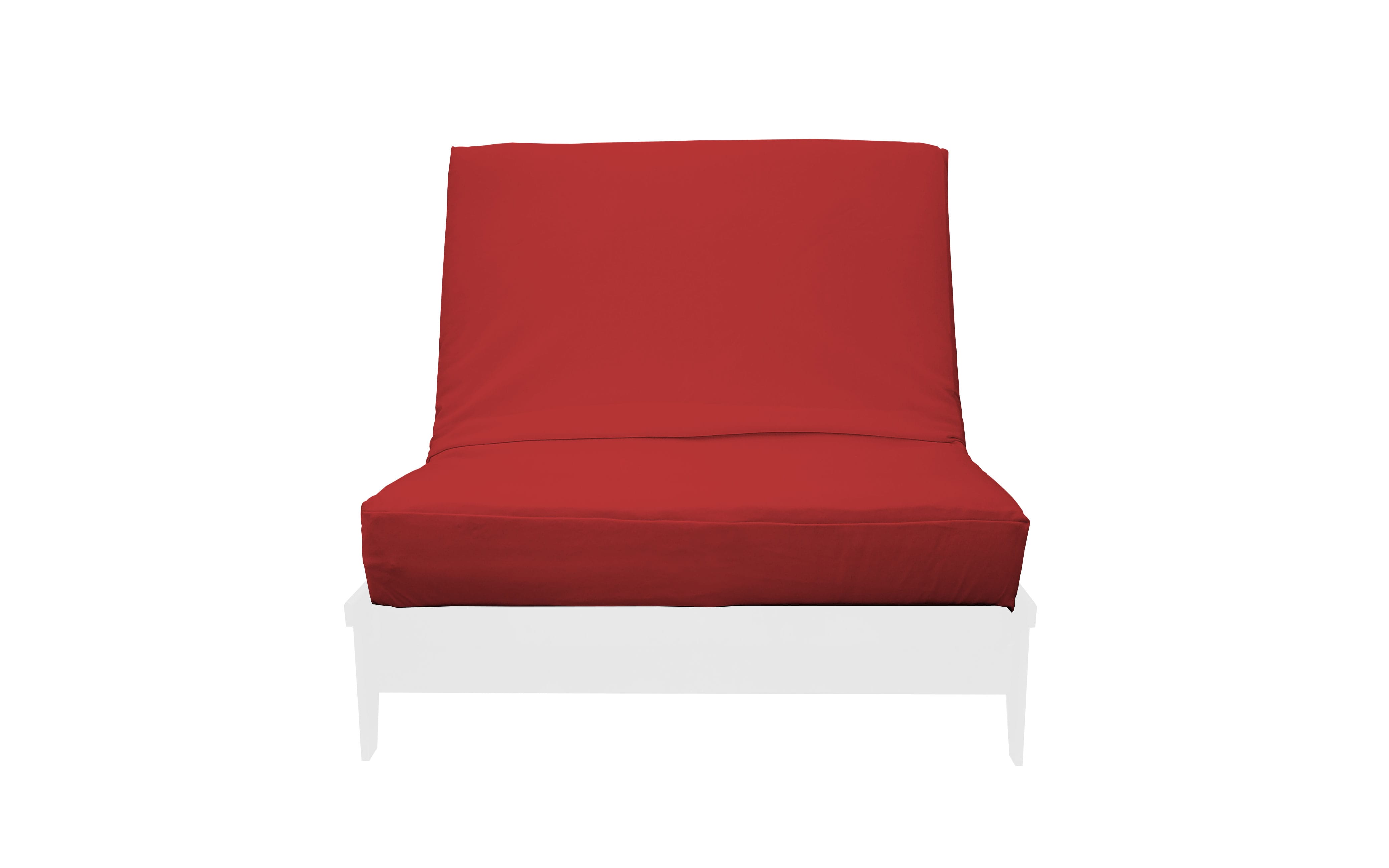 Ibiza Red Suede Texture Futon Cover at Futonland